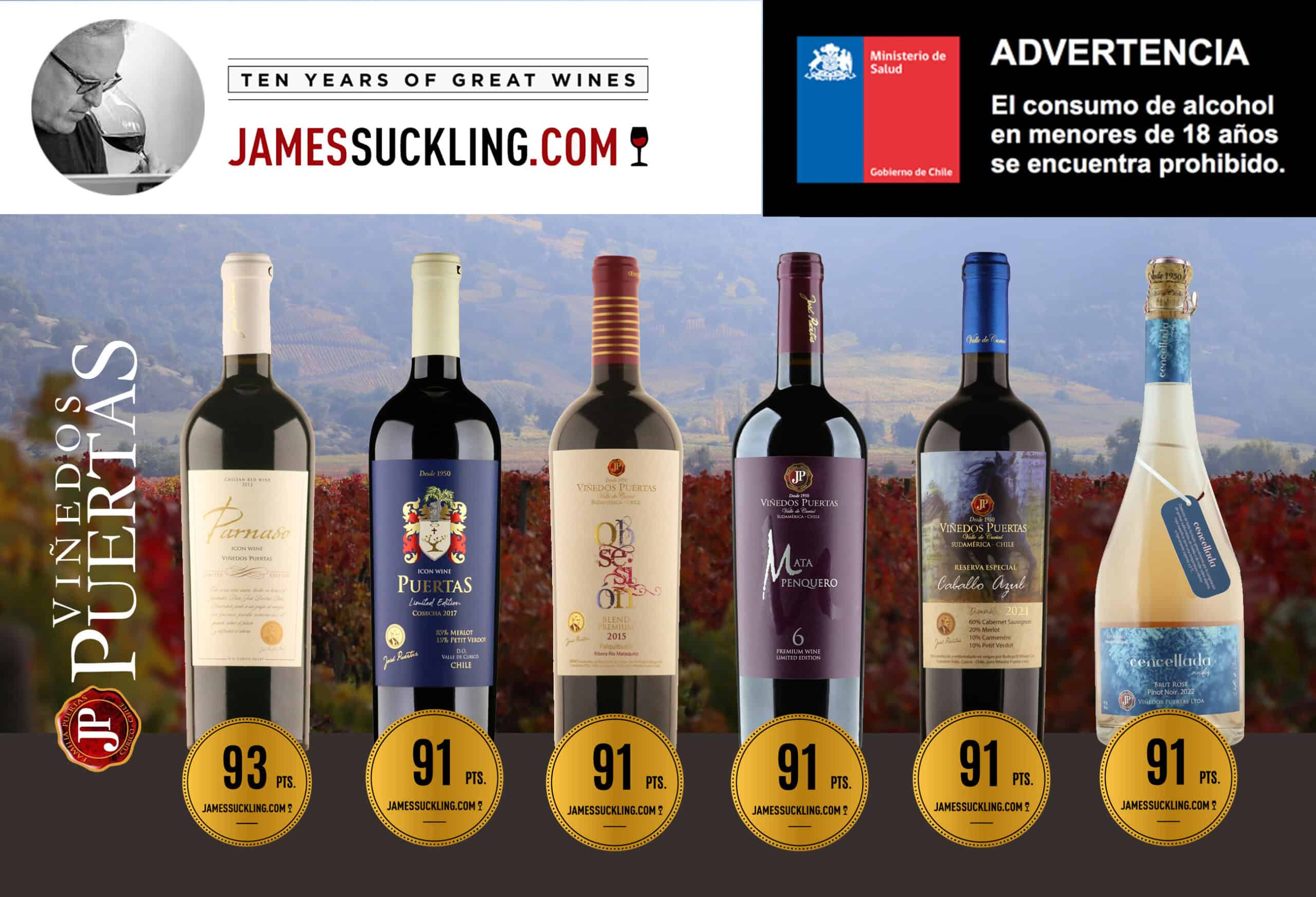 James Suckling 2024 - Viñedos Puertas